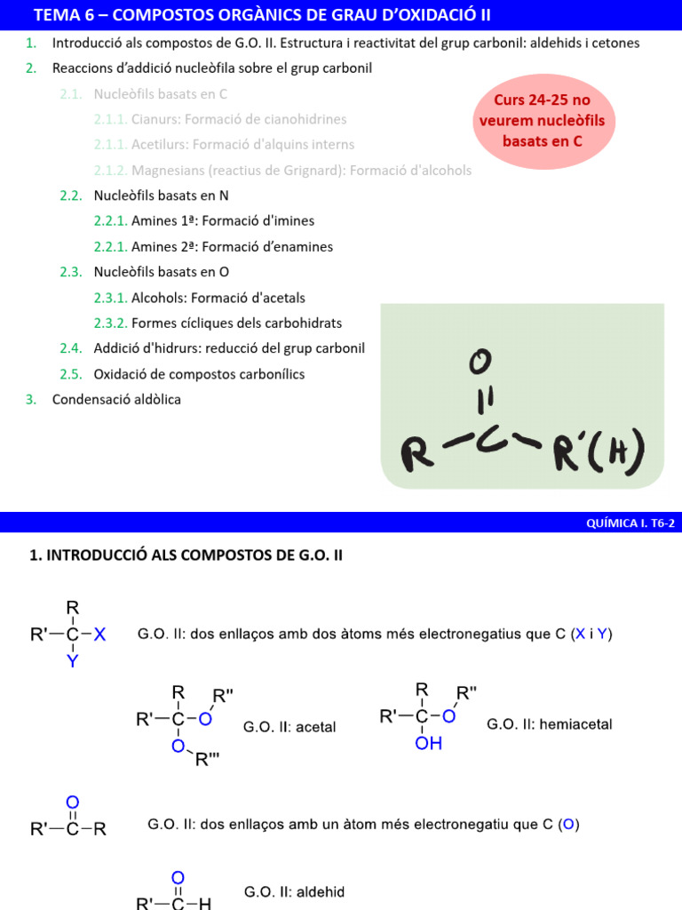 Tema 6 - Compostos Orgã Nics de Grau Doxidaciã II 24-25 | PDF