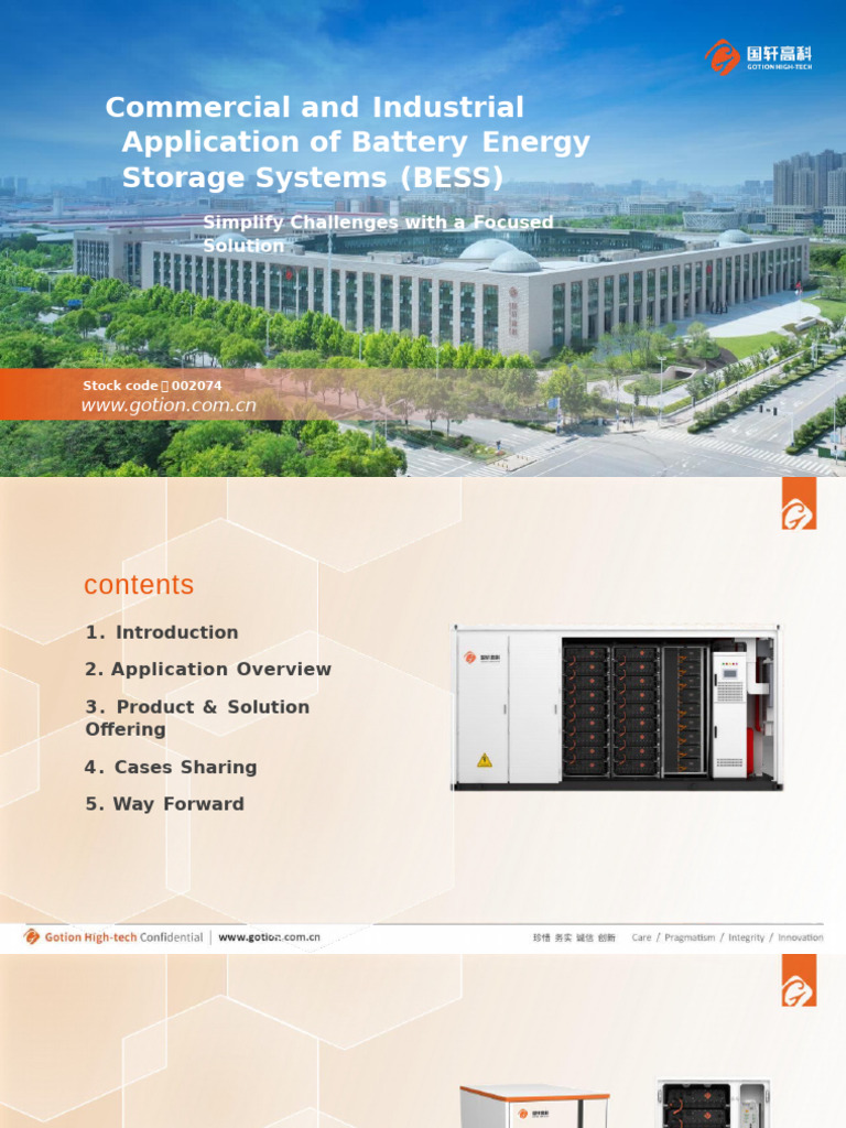BESS Industrial Application v5.1 - 英文资料 | PDF | Smart Grid | Distributed Generation