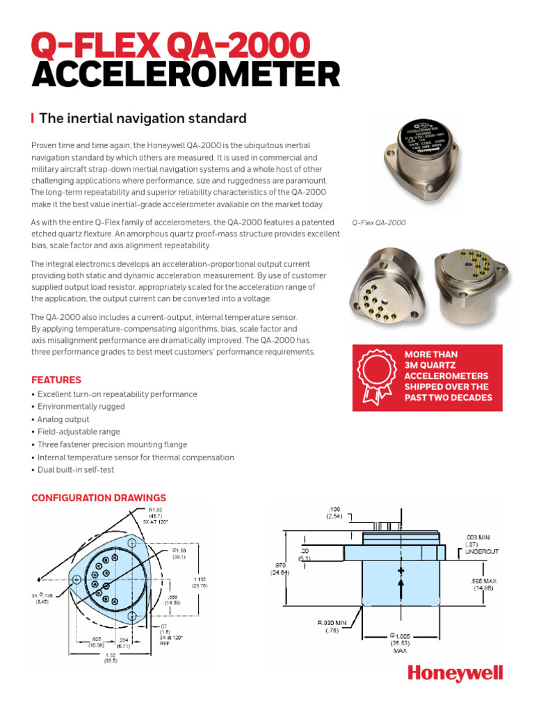 Honeywell QA-2000 Accelerometer Overview | PDF | Inertial Navigation ...