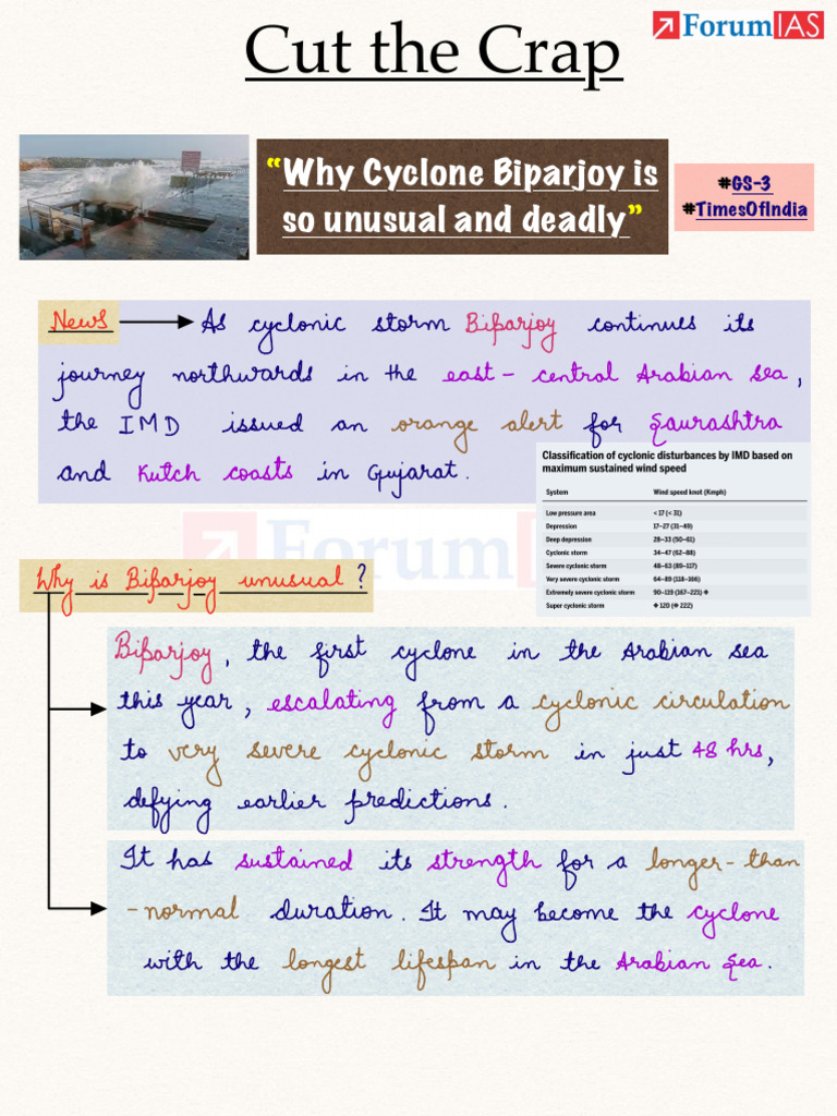 Cyclone Biparjoy PDF | PDF | Tropical Cyclones | Branches Of Meteorology