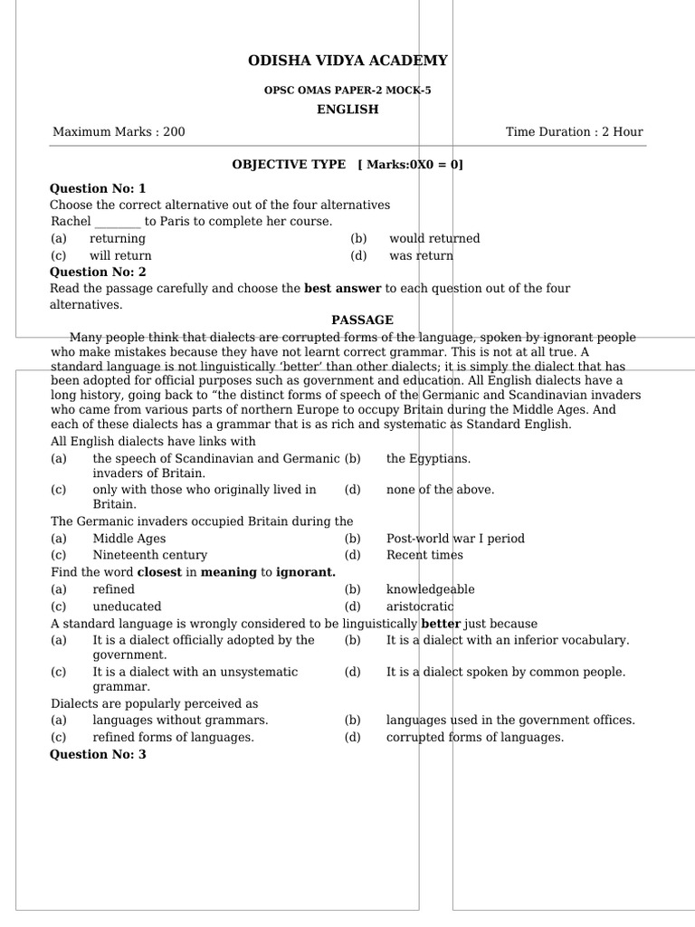 MOCK5 | PDF | Mountaineering | Variance