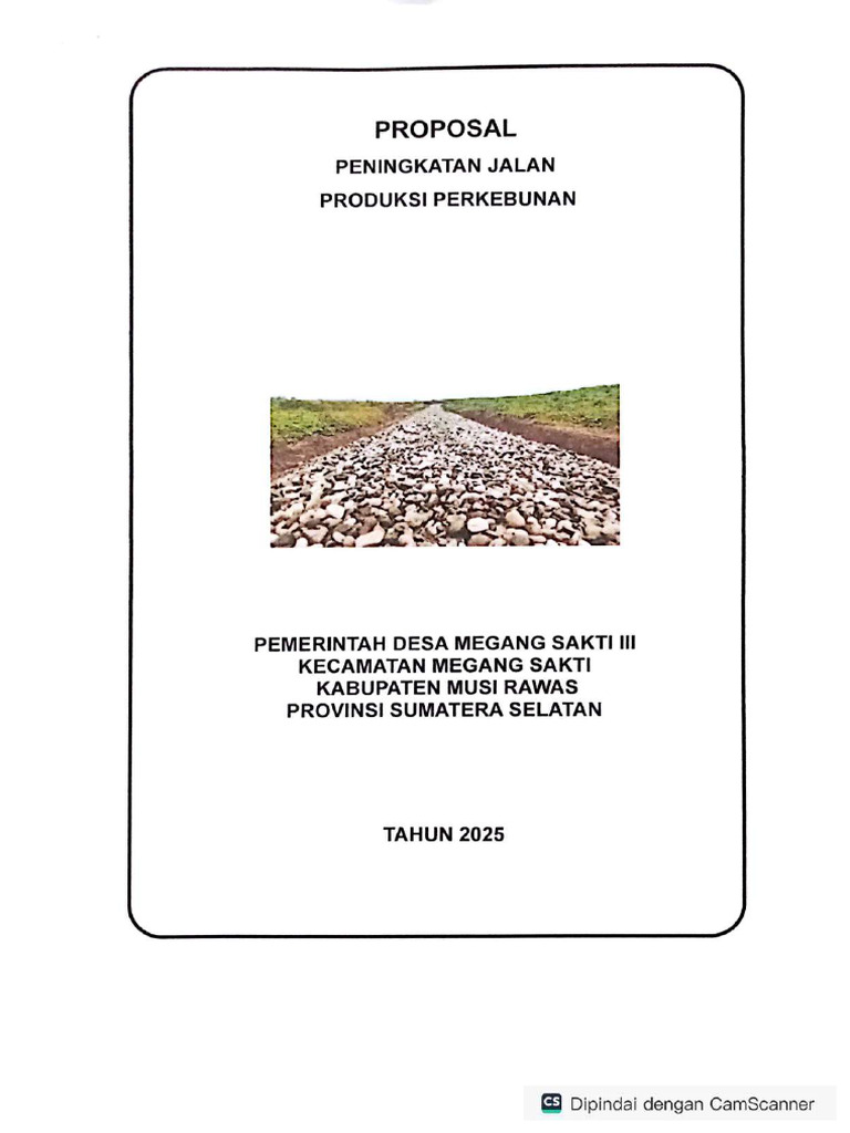 Proposal Peningkatan Jalan Produksi | PDF
