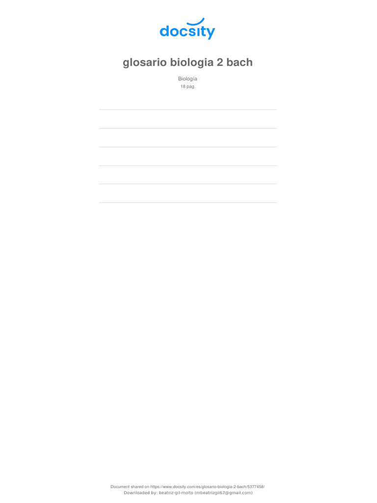 Docsity Glosario Biologia 2 Bach | PDF | Rna | Adn