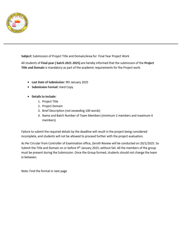 project circular - initial | PDF | Medicine | Health Care