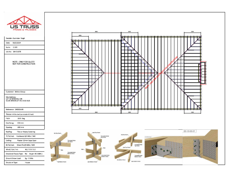 240926-09 Upper Roof Layout A3 | PDF