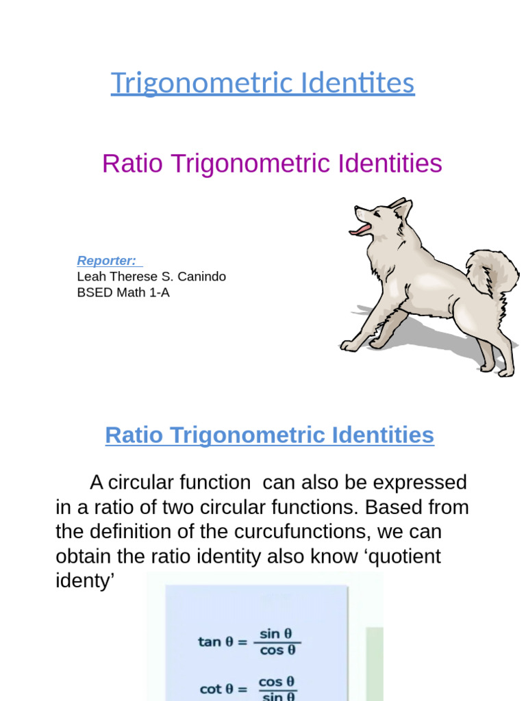 Trigonometric Ratio Identities Guide | PDF