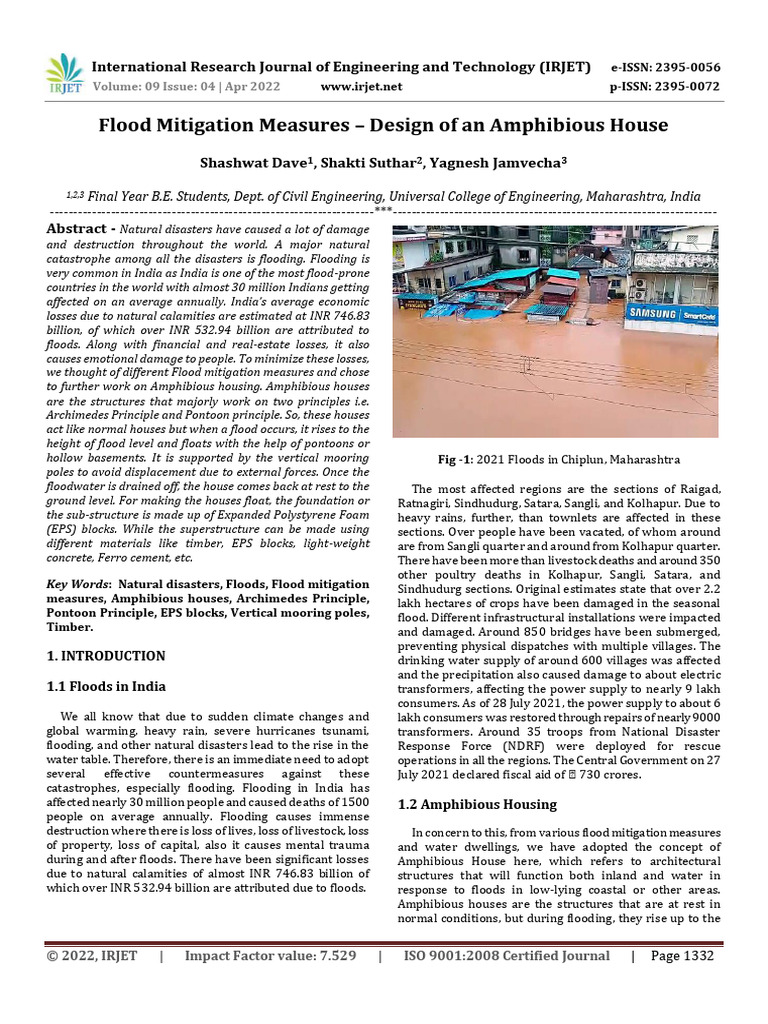 Flood Mitigation Measures Design of An A | PDF | Flood | Concrete