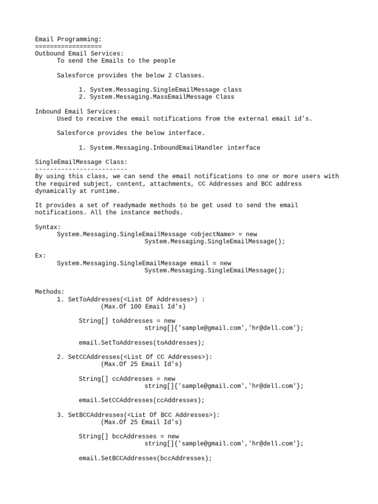 Email Programming | PDF | Software Development | Programming Paradigms Email Programming | PDF | Software Development | Programming Paradigms