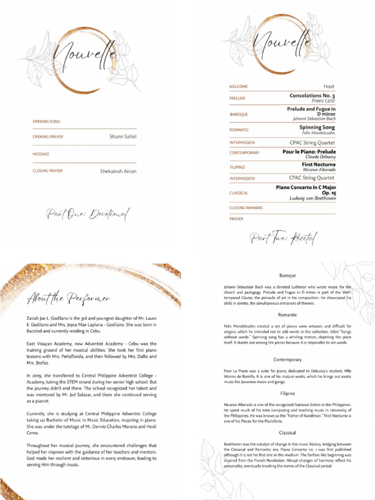 Senior Recital Program | PDF