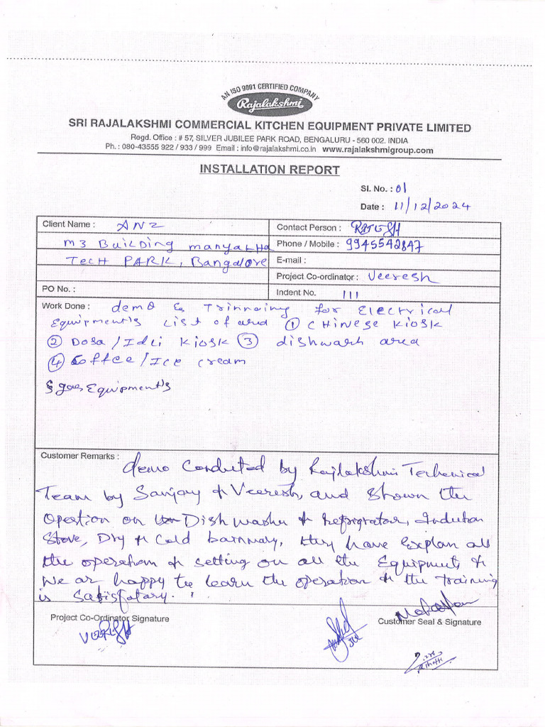 Installation Report | PDF