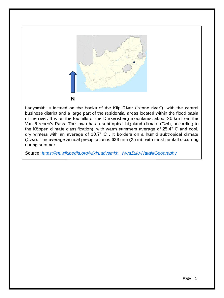 Geogs - GR12 - Task 1 - Mapwork - March - 2025 | PDF | Subtropics | Earth Sciences