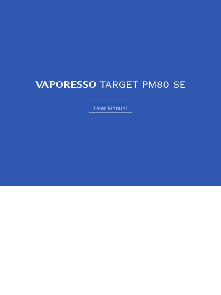 target-pm80-se-manual | PDF