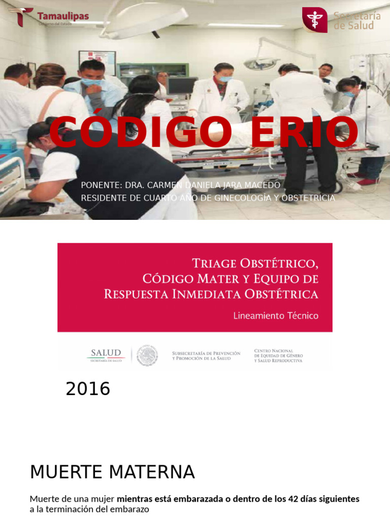 Código Erio | PDF | Muerte materna | Hospital