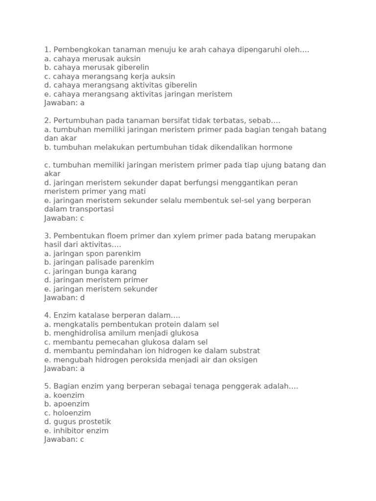 SOAL BIO 12 UTS 1 | PDF