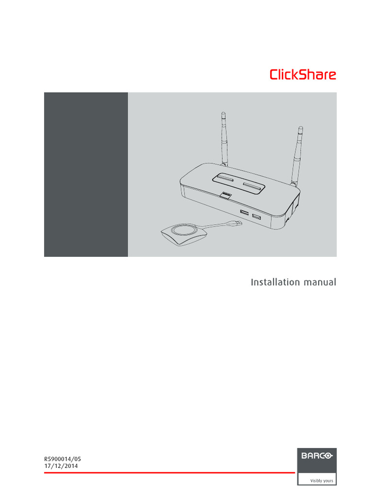Barco Clickshare - Installation Guide | PDF | Electromagnetic ...