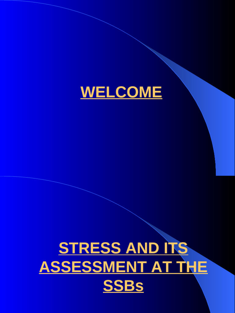 Stress Assessment at SSBs | PDF | Stress (Biology) | Psychology