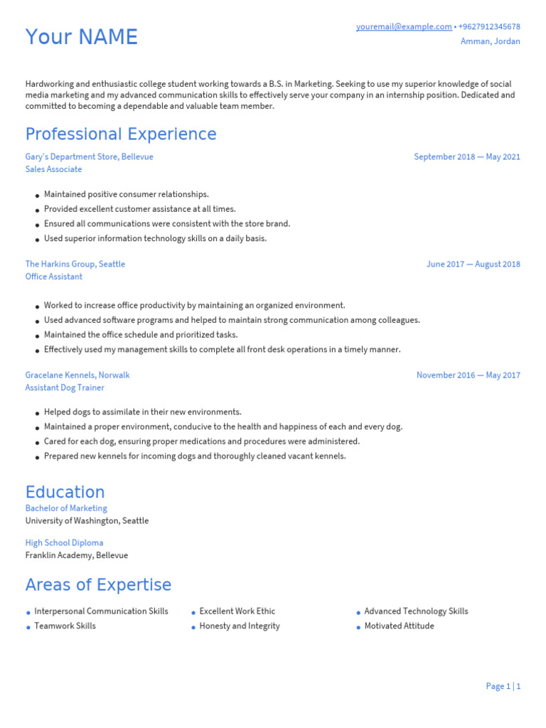 ATS CV 02 | PDF | Business