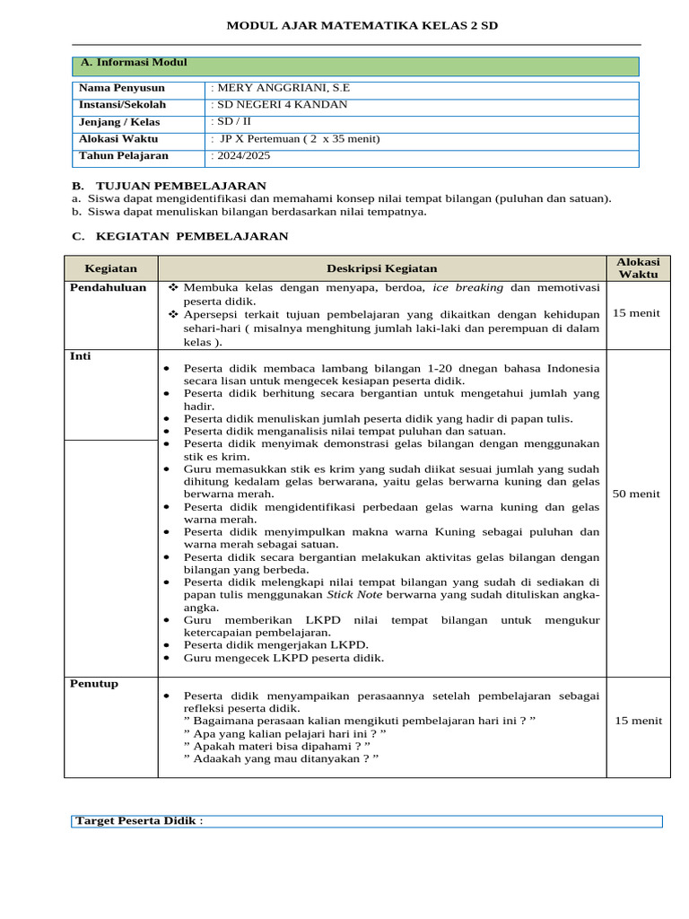 Modul Ajar Mery | PDF