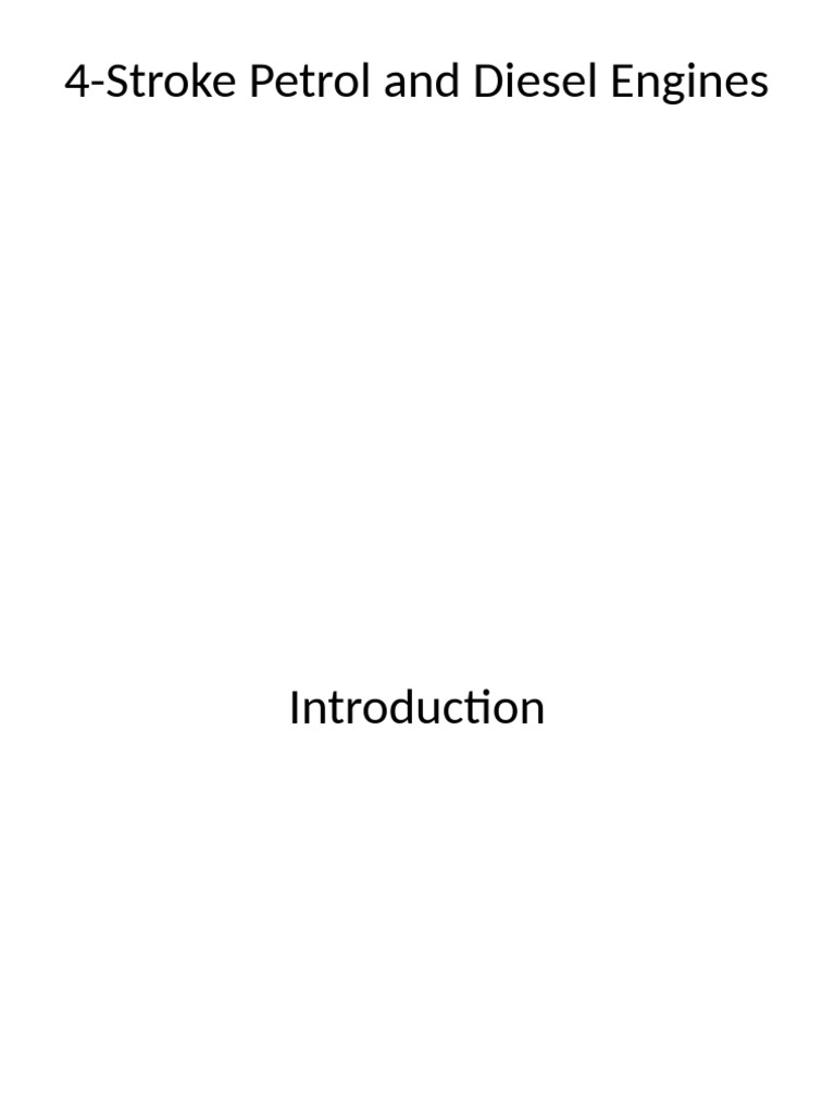 4 Stroke Engine Presentation | PDF
