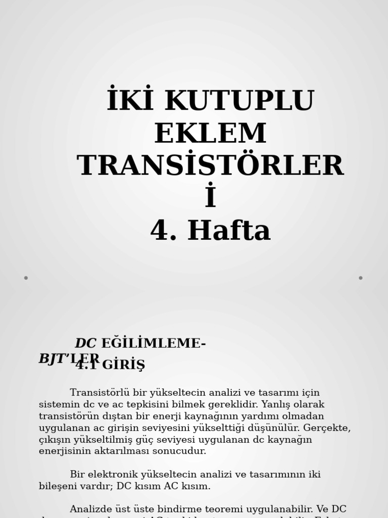 HFT - Elektronik Devreler | PDF