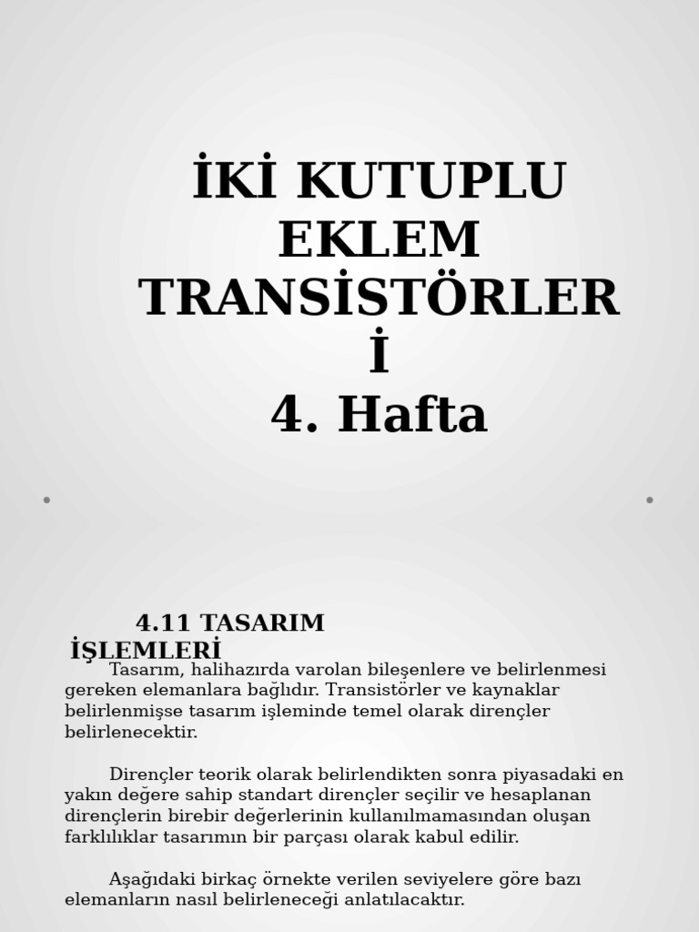 HFT - Elektronik Devreler | PDF