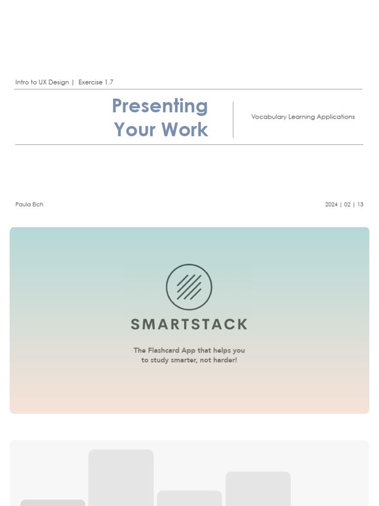 Task 1.7 Presenting Your Work - 240213 | PDF | Learning | Cognitive Science