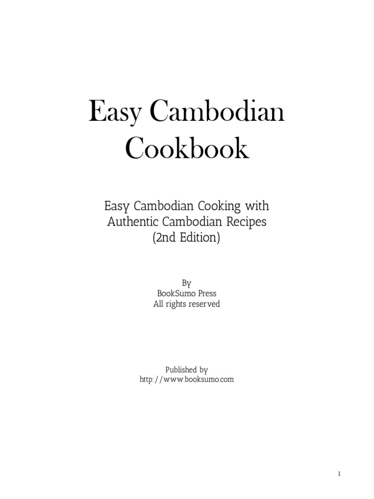 Easy Cambodian Cooking Guide | PDF | Sauce | Tofu