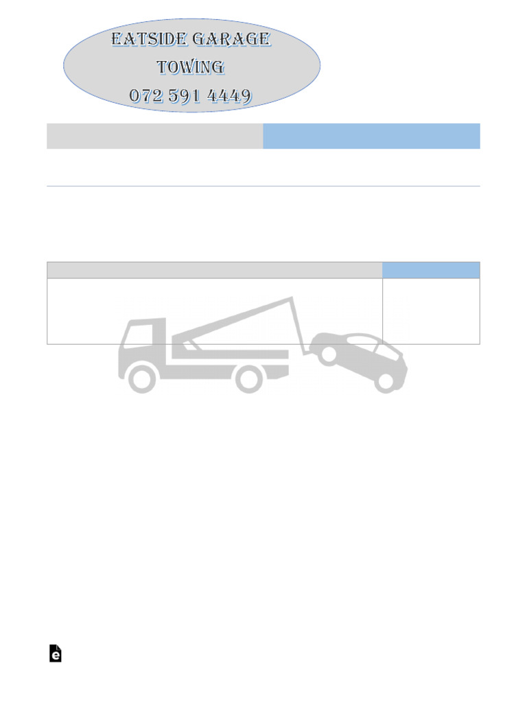 Towing-Invoice - Willie Van Wyk | PDF