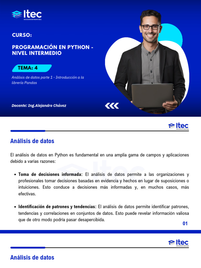 TEMA 4 - Análisis de Datos Parte 1 - Introducción a La Librería Pandas ... TEMA 4 - Análisis de Datos Parte 1 - Introducción a La Librería Pandas ...