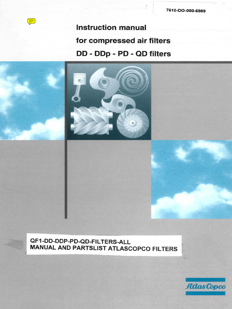 Catalogue Des Filtres Compresseurs ATLAS COPCO QF1-DD-DDP-PD-QD | PDF