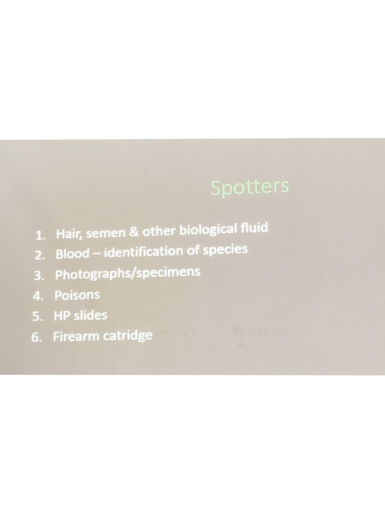 Toxicology spotters | PDF