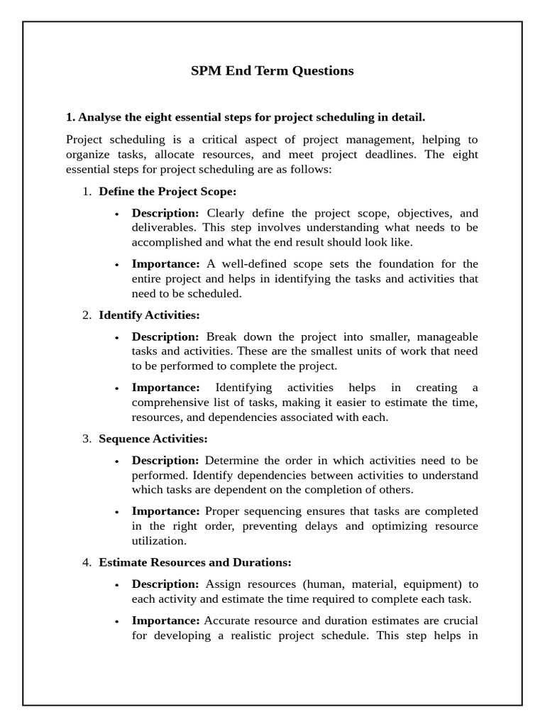 SPM_Questions_End_term | PDF | Risk | Risk Management