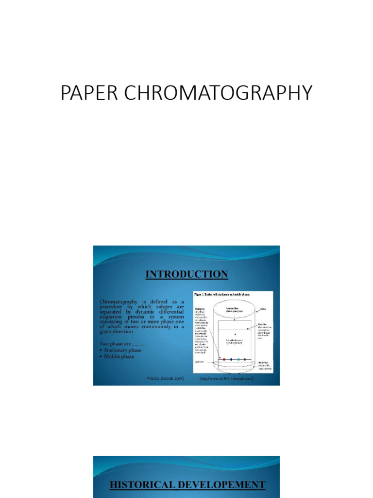 PAPER CHROMATOGRAPHY | PDF