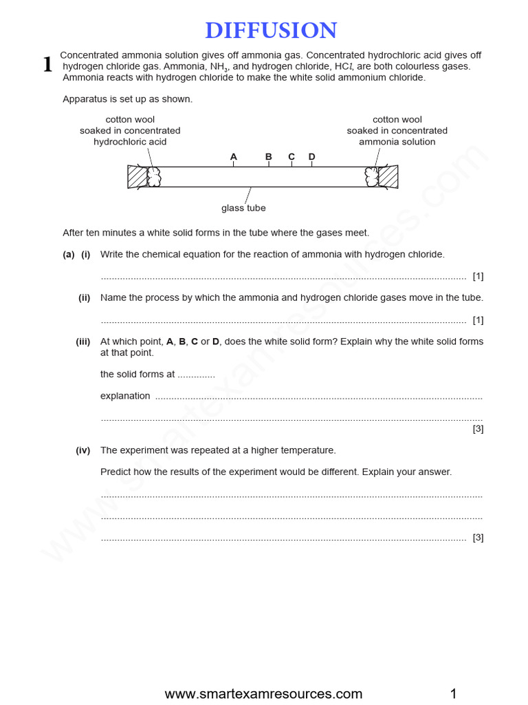 1.2 Diffusion Set 2 QP Ms | PDF | Ammonia | Oxide