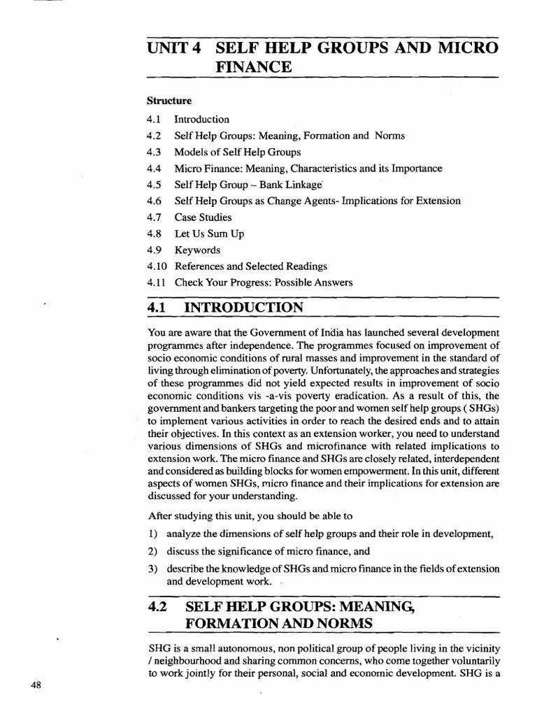Self Help Groups and Microfinance Insights | PDF | Microfinance | Poverty