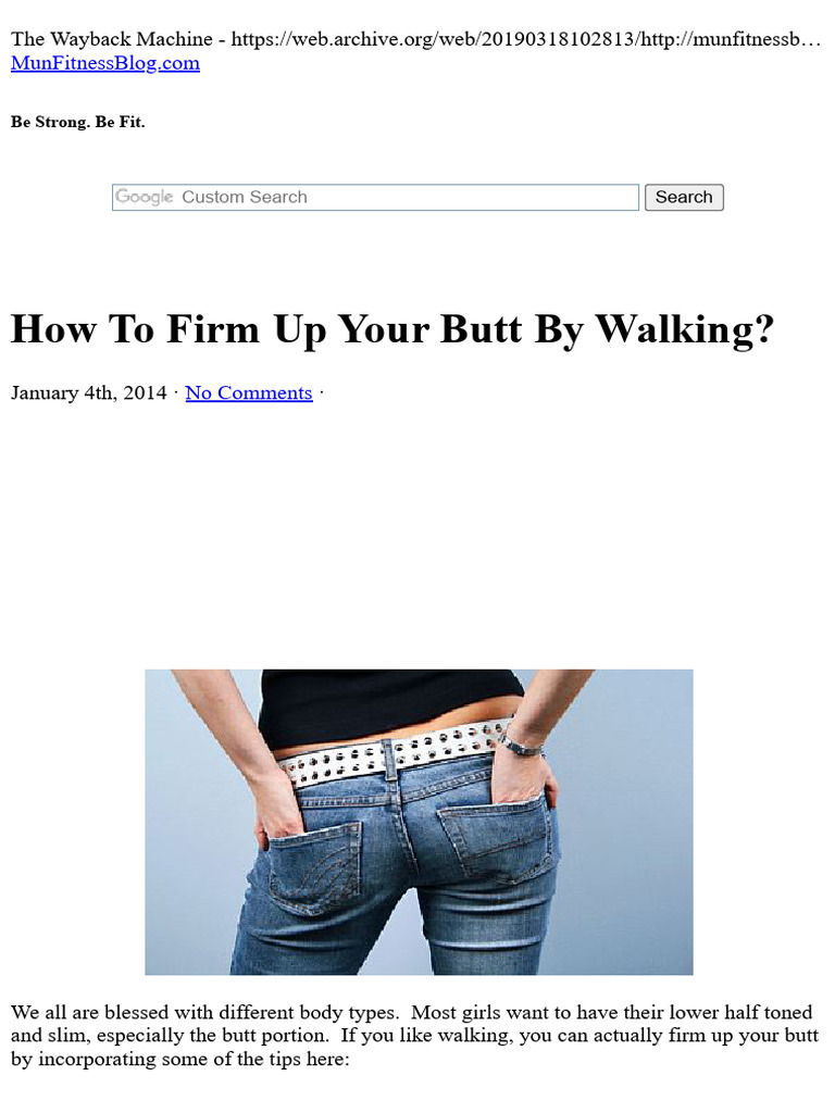 How To Firm Up Your Butt by Walking | PDF