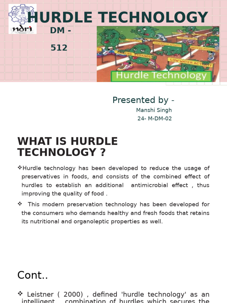 Hurdle Technology in Food Preservation | PDF | Food Preservation ...