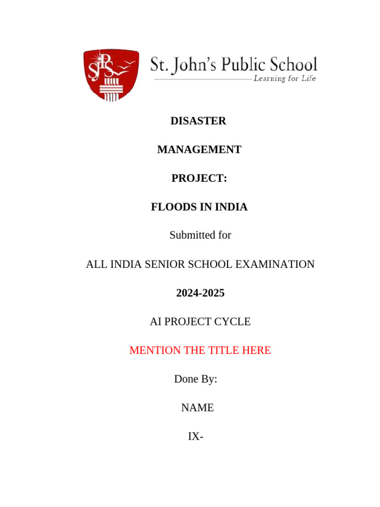 Flood Disaster Management in India | PDF | Flood | Physical Geography