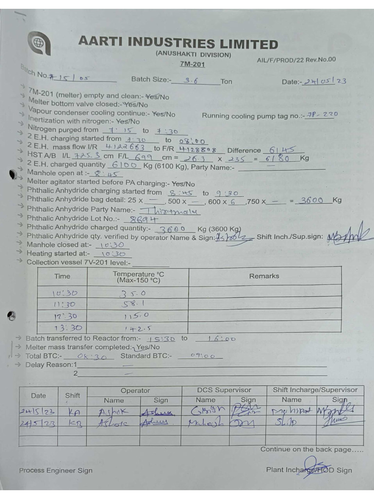 DMP and DOP Logsheet | PDF