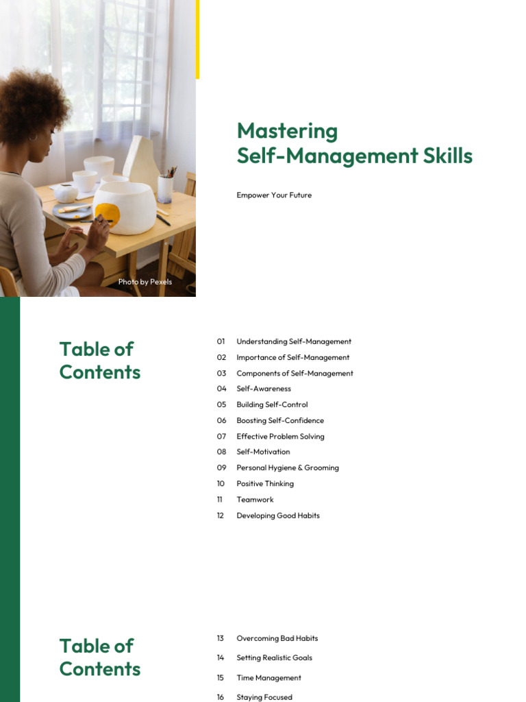 Master Self-Management Skills | PDF | Disciplines | Psychological ...