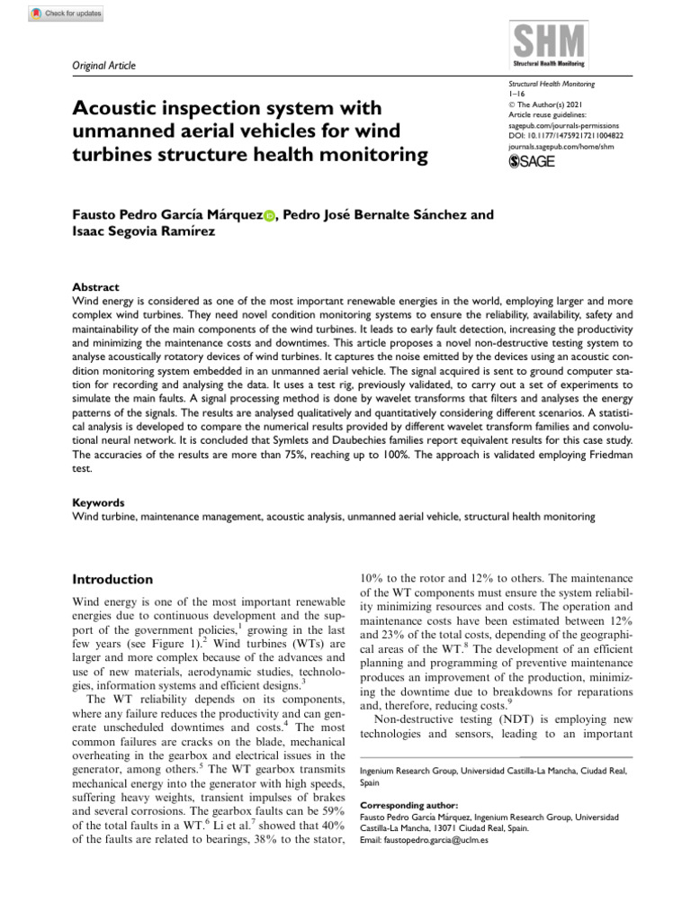 UAV Acoustic Monitoring for Wind Turbines | PDF | Wavelet