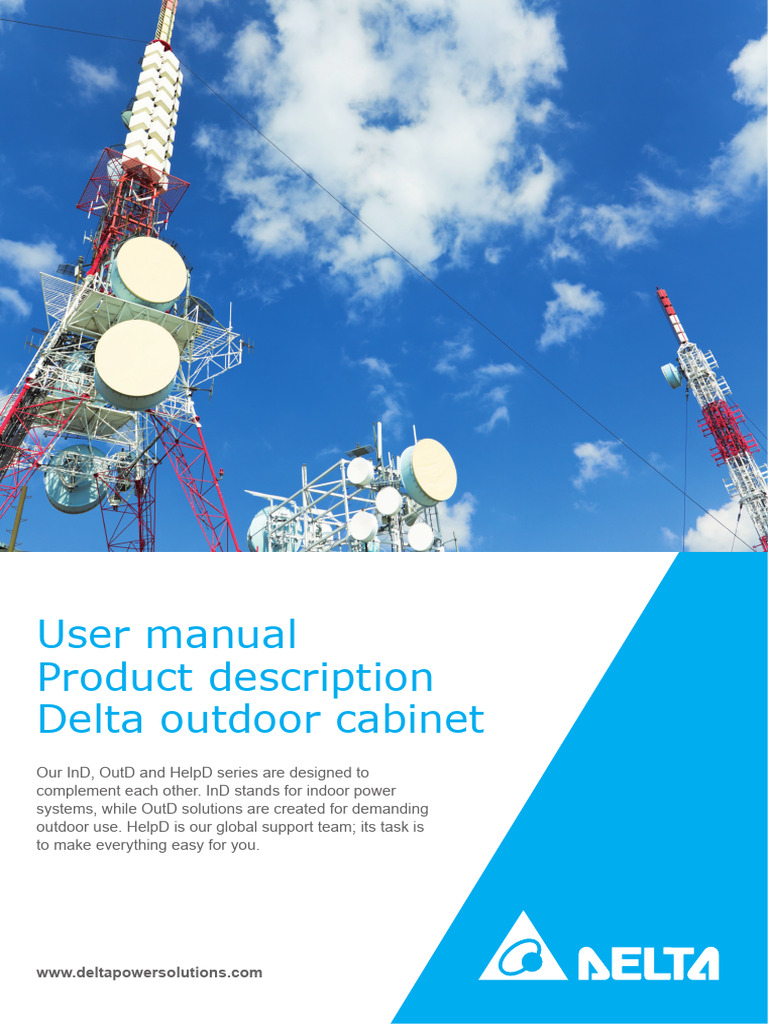 Delta Outdoor Cabinet User Manual | PDF | Air Conditioning | Power Supply