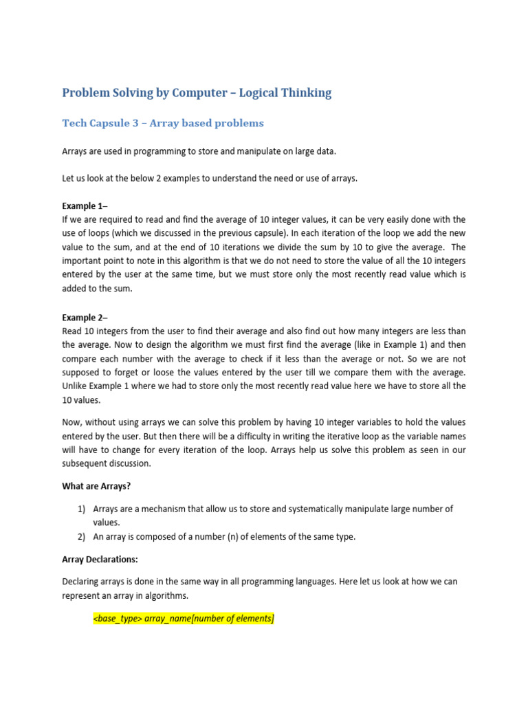 LC3 - Array Based Problems | PDF | Data Type | Integer (Computer Science)