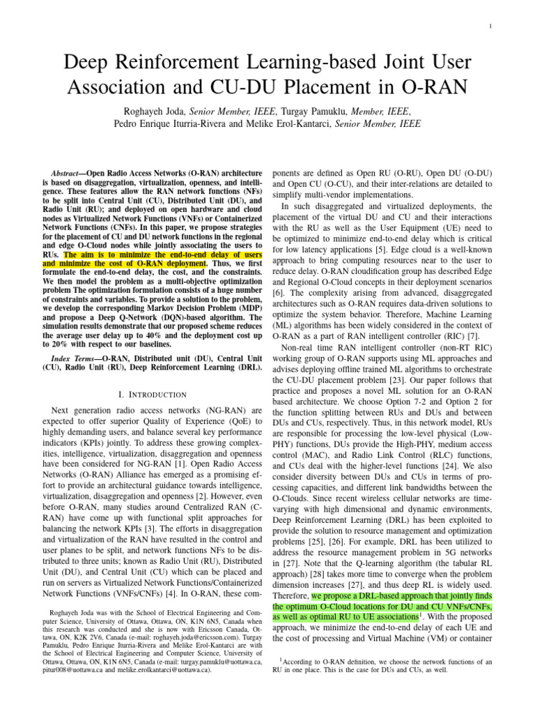 1 DeepReinforcementLearning-basedJointUser | PDF | Computer Network | Mathematical Optimization