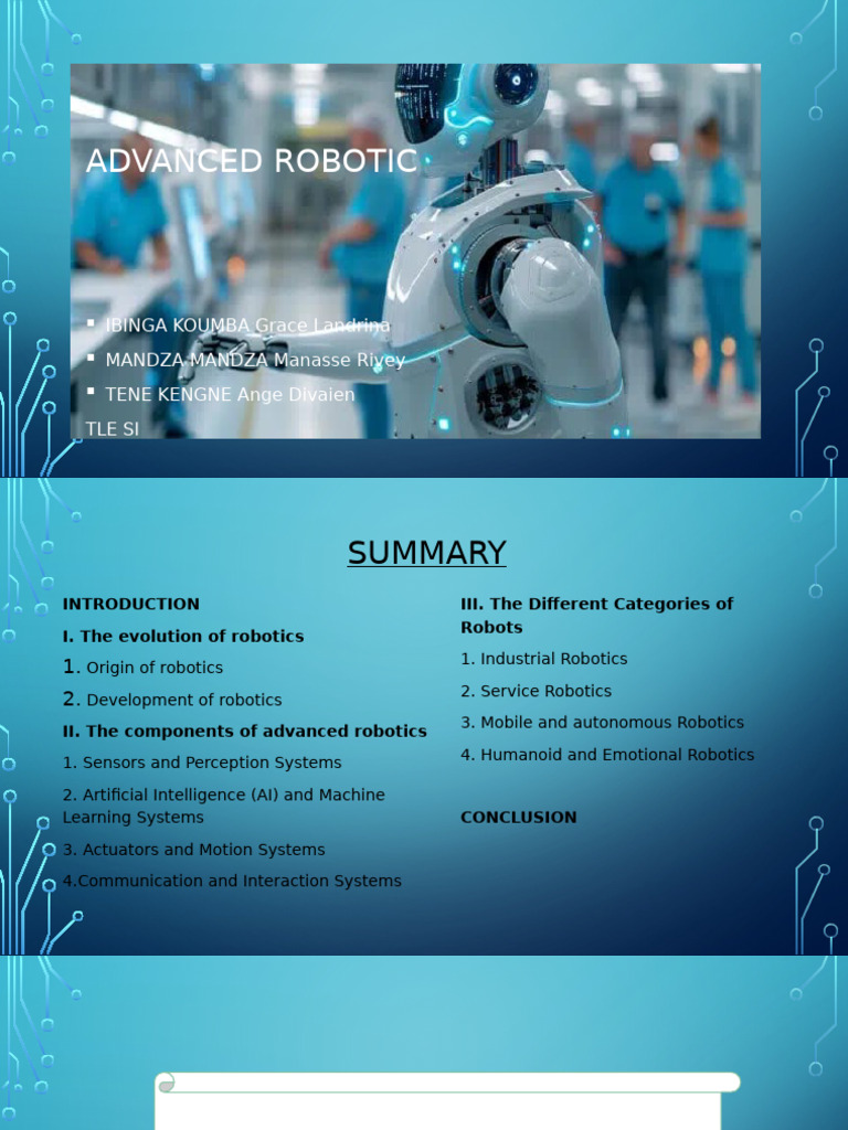 Advanced Robotic Presentation | PDF | Robot | Robotics