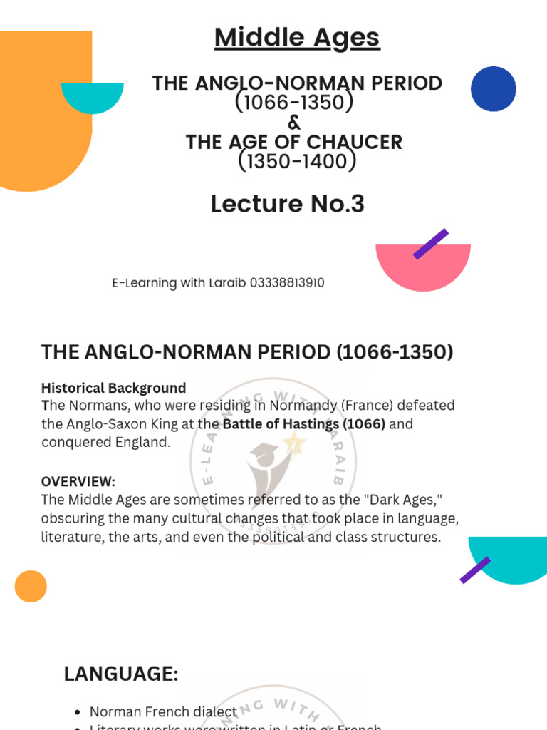 MIDDLE ENGLISH PERIOD | PDF | Geoffrey Chaucer | The Canterbury Tales