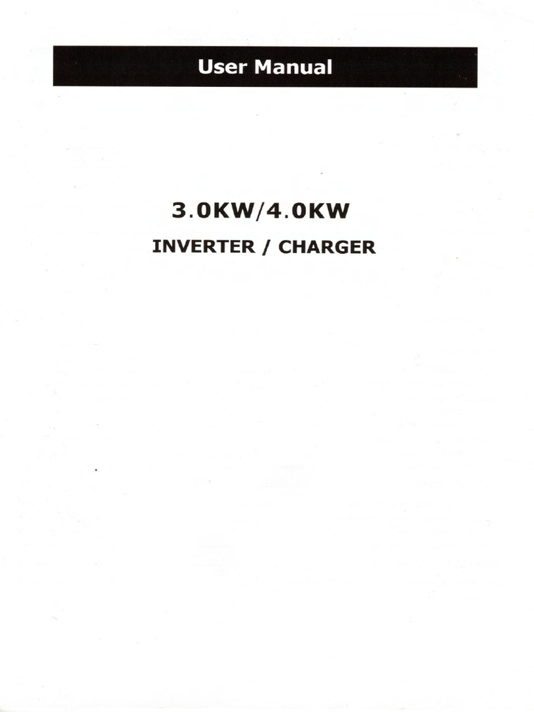 Manual Inversor Lupotech 3-4KW-Comprimido | PDF