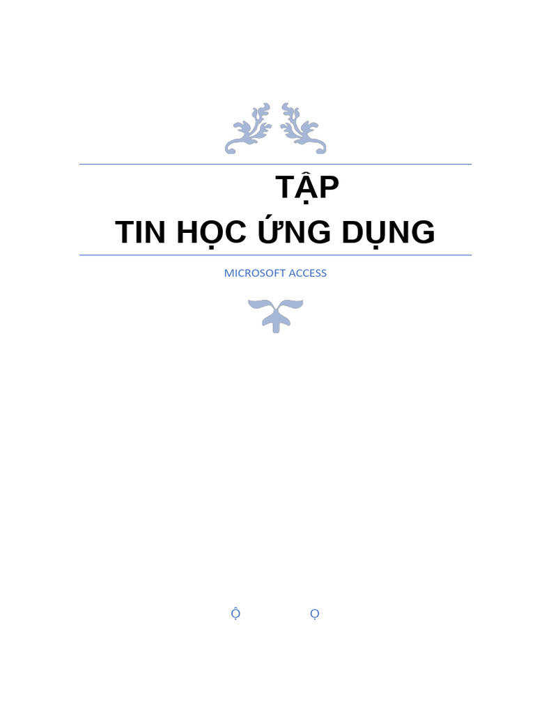 BM Tin Hoc - BT THUD Access - 2022-08 | PDF