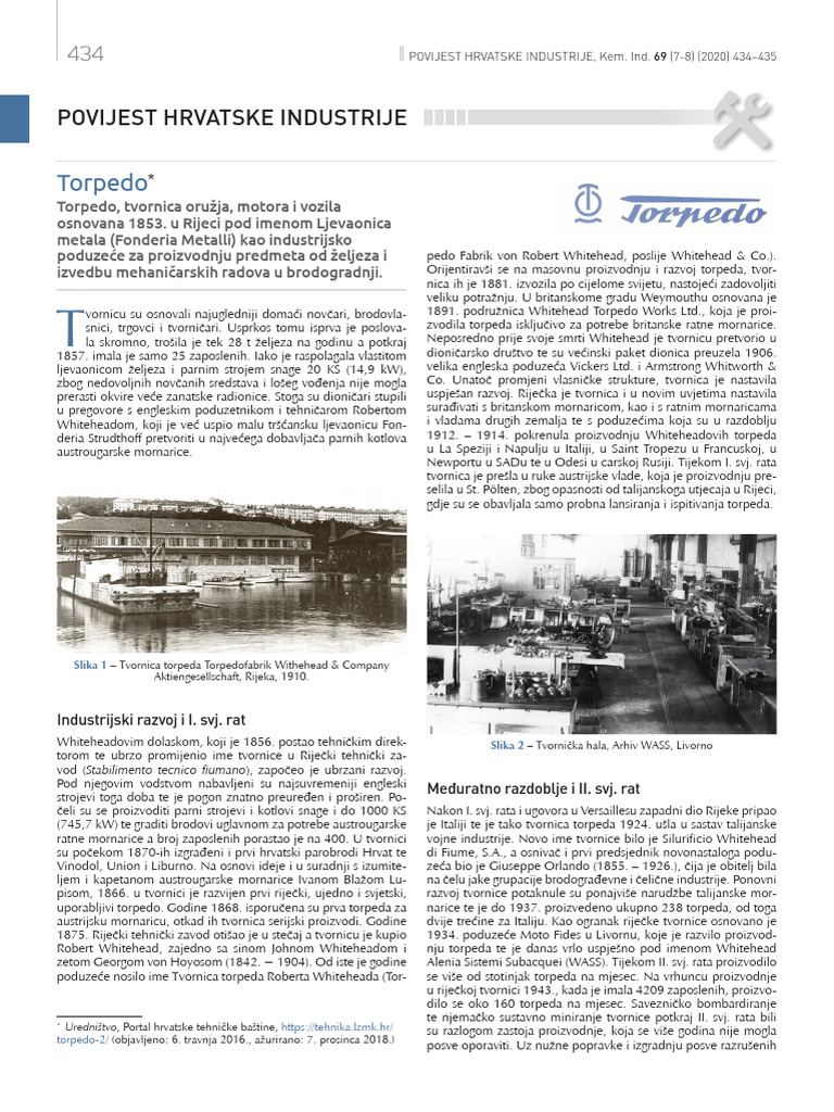 Povijest - Hrvatske - Industrije - 434-435 | PDF