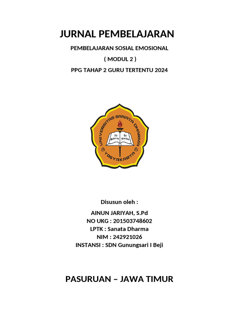 Jurnal Pembelajaran Pse Modul 2 | PDF